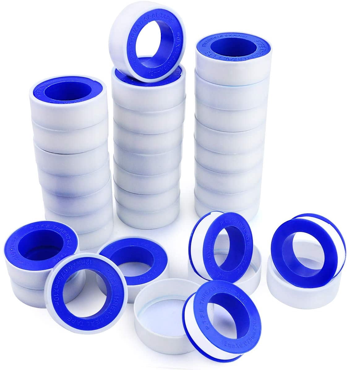 UrbanMingle Adhesive Tape 30 Pieces, 1/2 Inch Teflon Tape for Plumbing ...