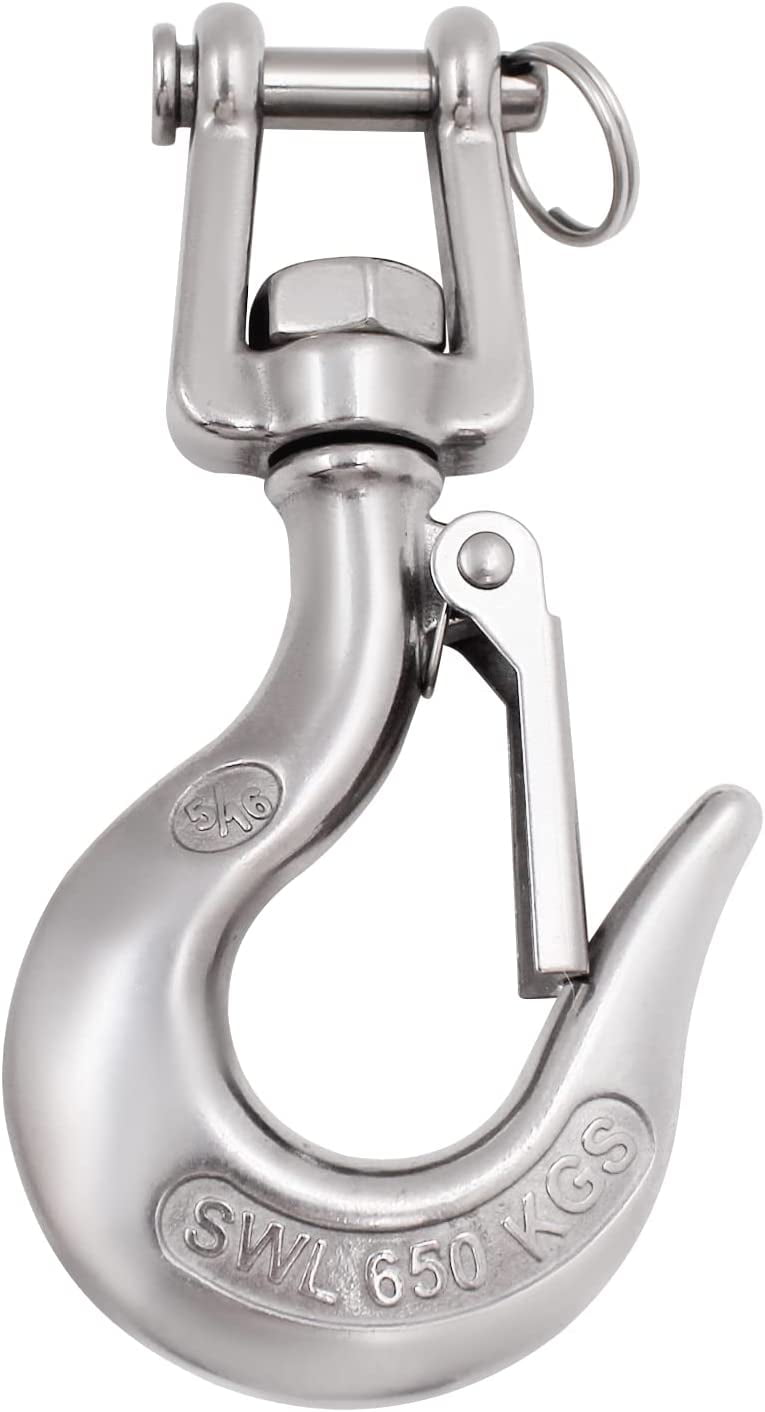304 Stainless Steel Clevis Slip Hook With Safety Latch 3/8