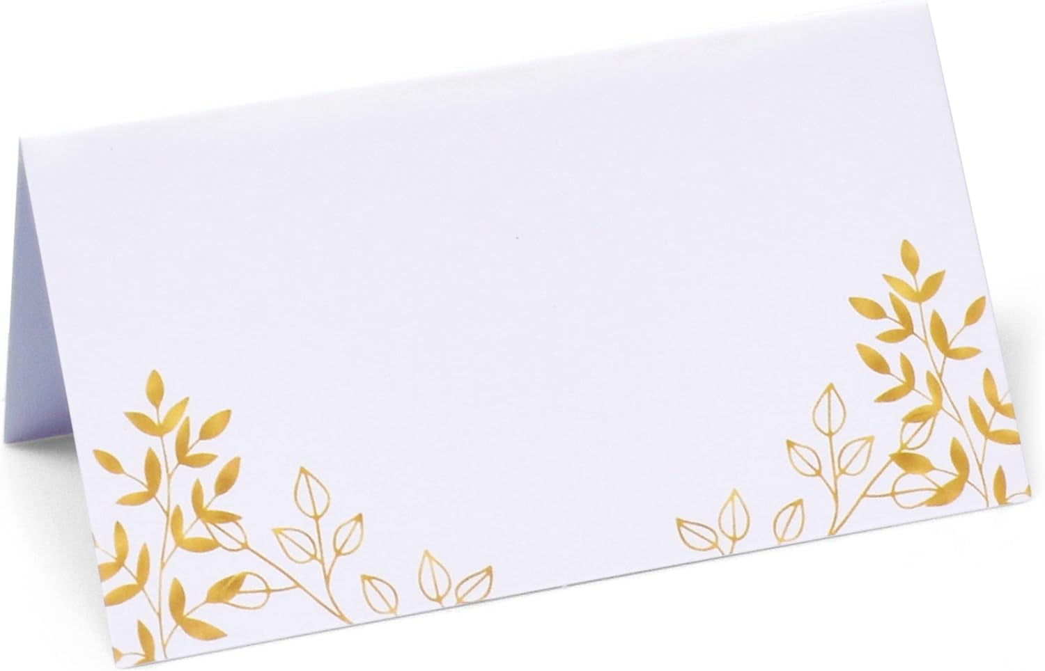 UrbanMingle Gift Boutique 100 Pack Gold Leaf Place Cards Golden Leaves ...