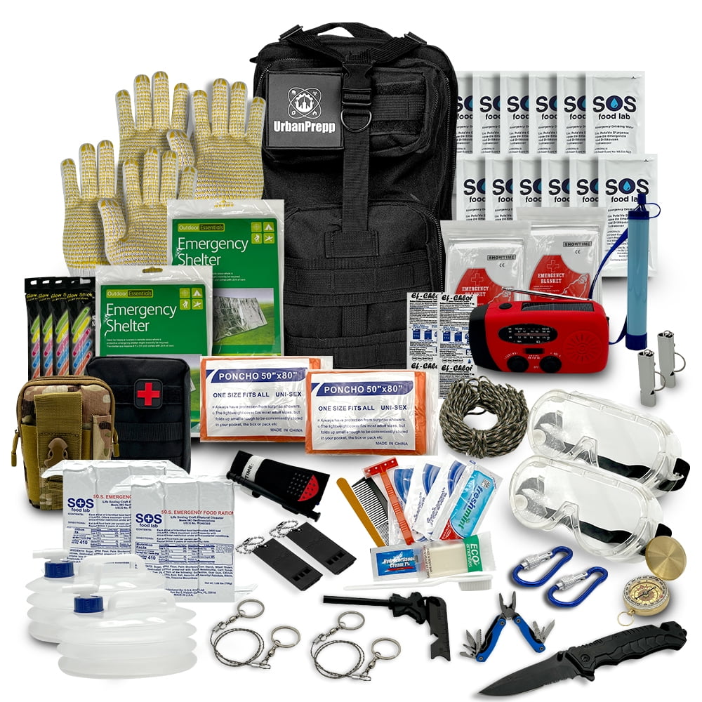 UrbanPrepp 72 Hour 2 Person Survival Kit - Deluxe Bug Out Bag ...
