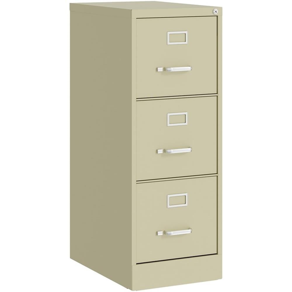 UrbanPro 3 Drawers Vertical Beige Metal Filing Cabinet Pre-assembled ...