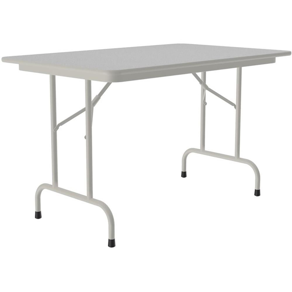 UrbanPro 30"W x 48"D Metal & Wood Folding Table in Gray Granite ...