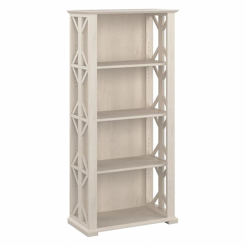 UrbanPro 4 Shelf Farmhouse Bookcase in Linen White Oak - Engineered ...