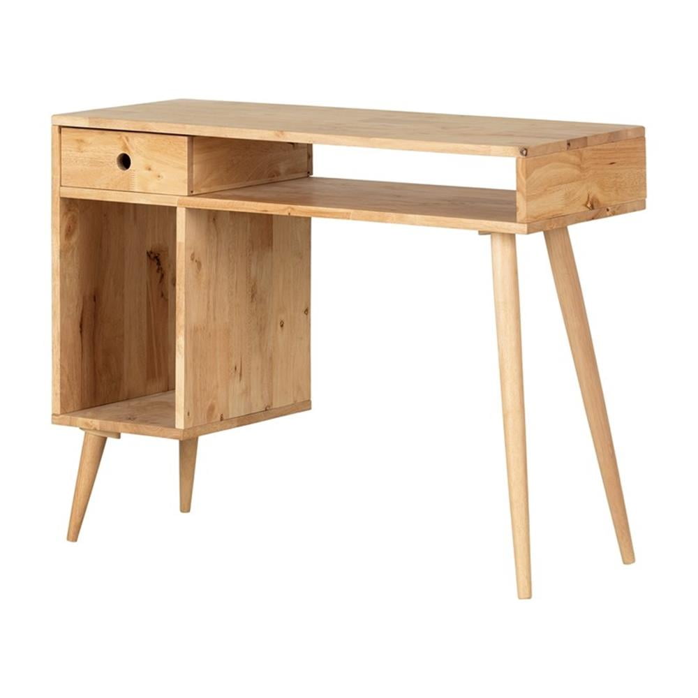 UrbanPro Contemporary Solid Wood Computer Desk in Beige Finish ...