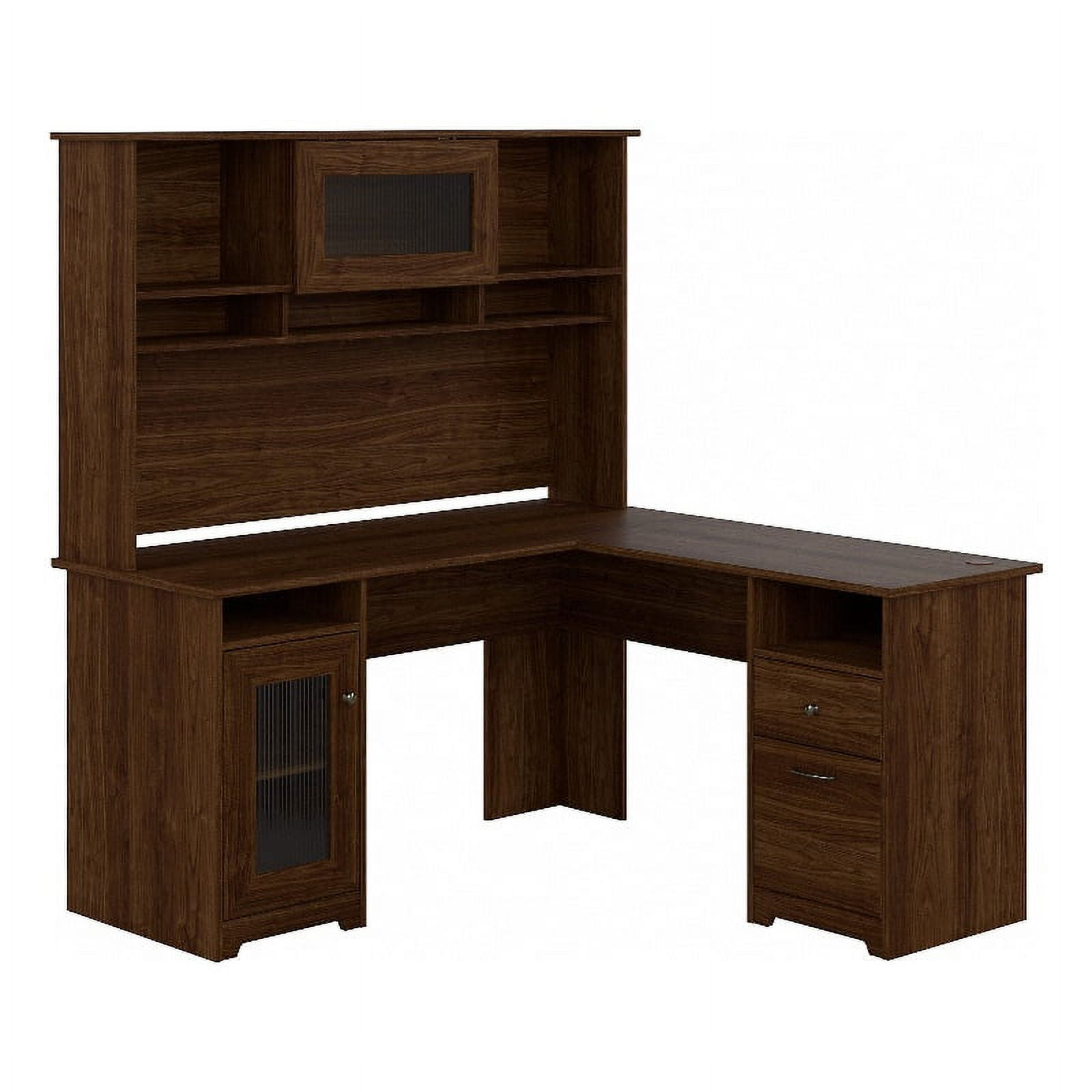 UrbanPro Engineered Wood 60W L Shaped Computer Desk with Hutch in ...