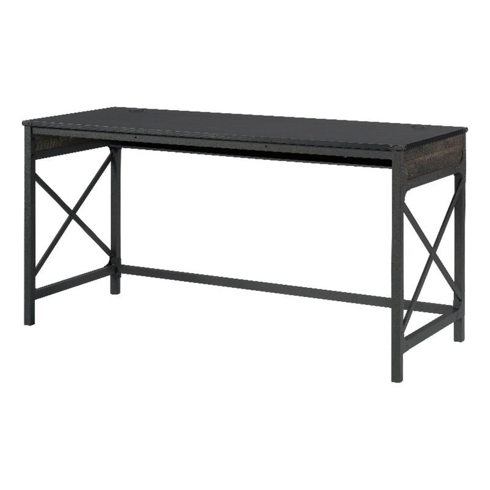 UrbanPro Engineered Wood / Metal 60x24 Table Desk in Carbon Oak ...