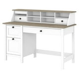 UrbanPro Farmhouse 54W Desk with Drawers and Organizer in Shiplap Gray ...