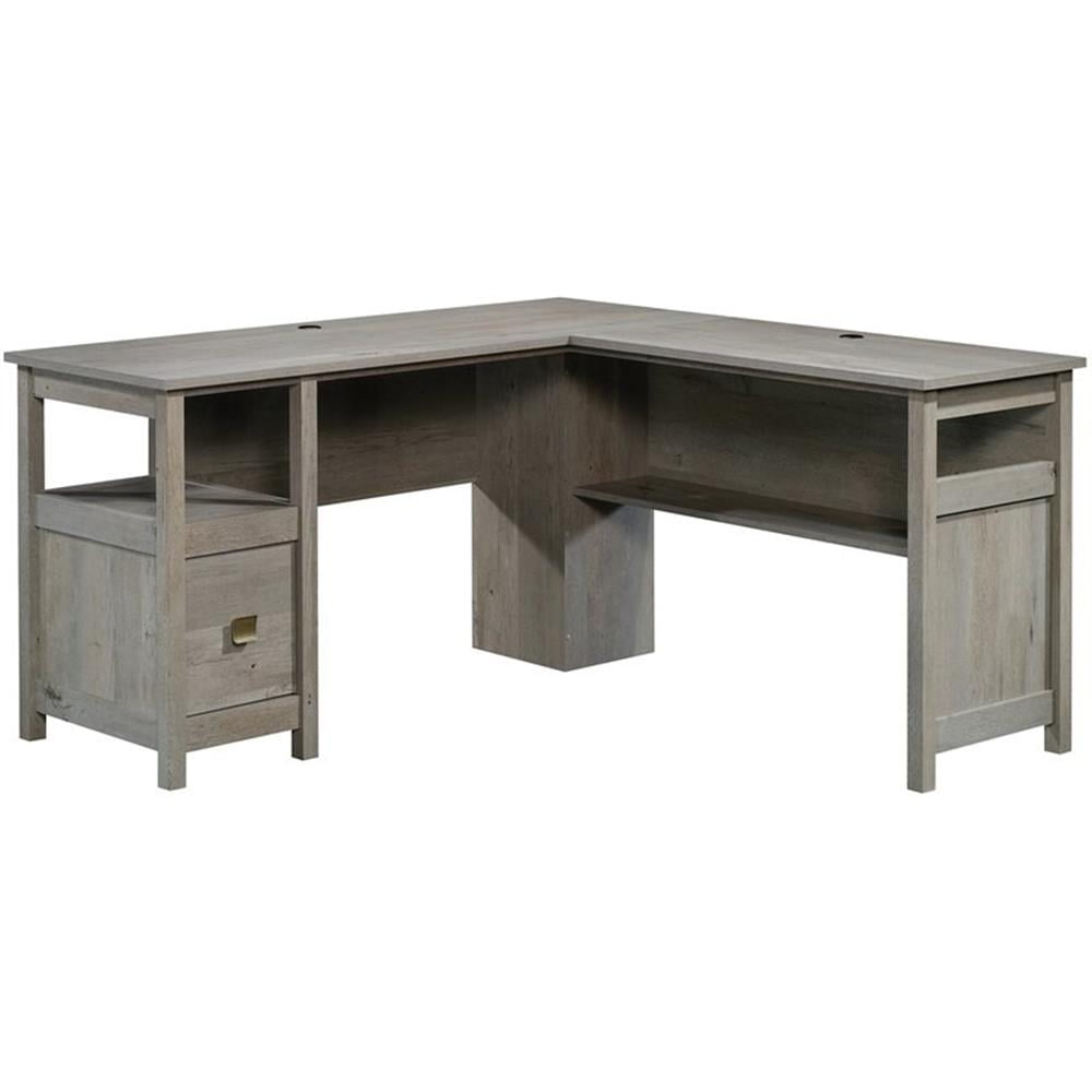 UrbanPro L-shaped Farmhouse Engineered Wood Writing Desk in Mystic Oak ...