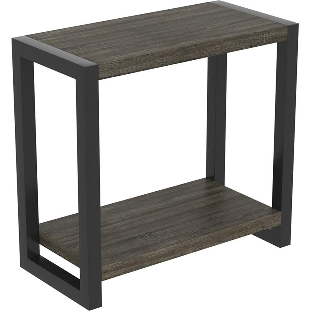 UrbanPro Modern 23"L 1-Shelf Accent Table in Dark Gray Finish - Walmart.com
