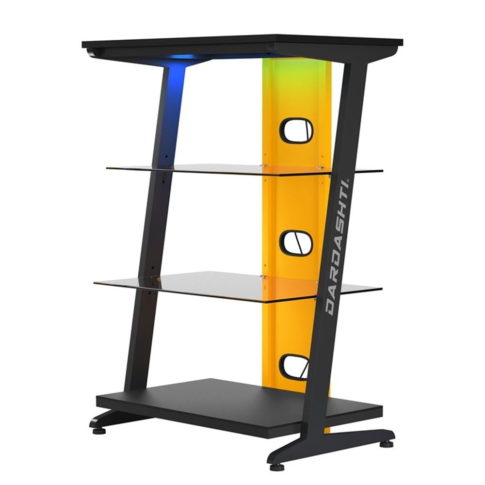 UrbanPro Modern Metal Gaming Shelf with Multi-Color LEDs in Racing ...