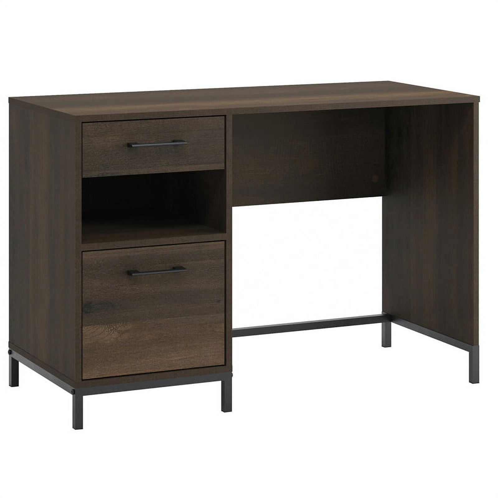 UrbanPro Traditional Desk in Engineered Wood in Smoked Oak - Walmart.com