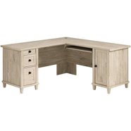 Ameriwood Home Dominic L Desk with Bookshelves, Dove Gray - Walmart.com