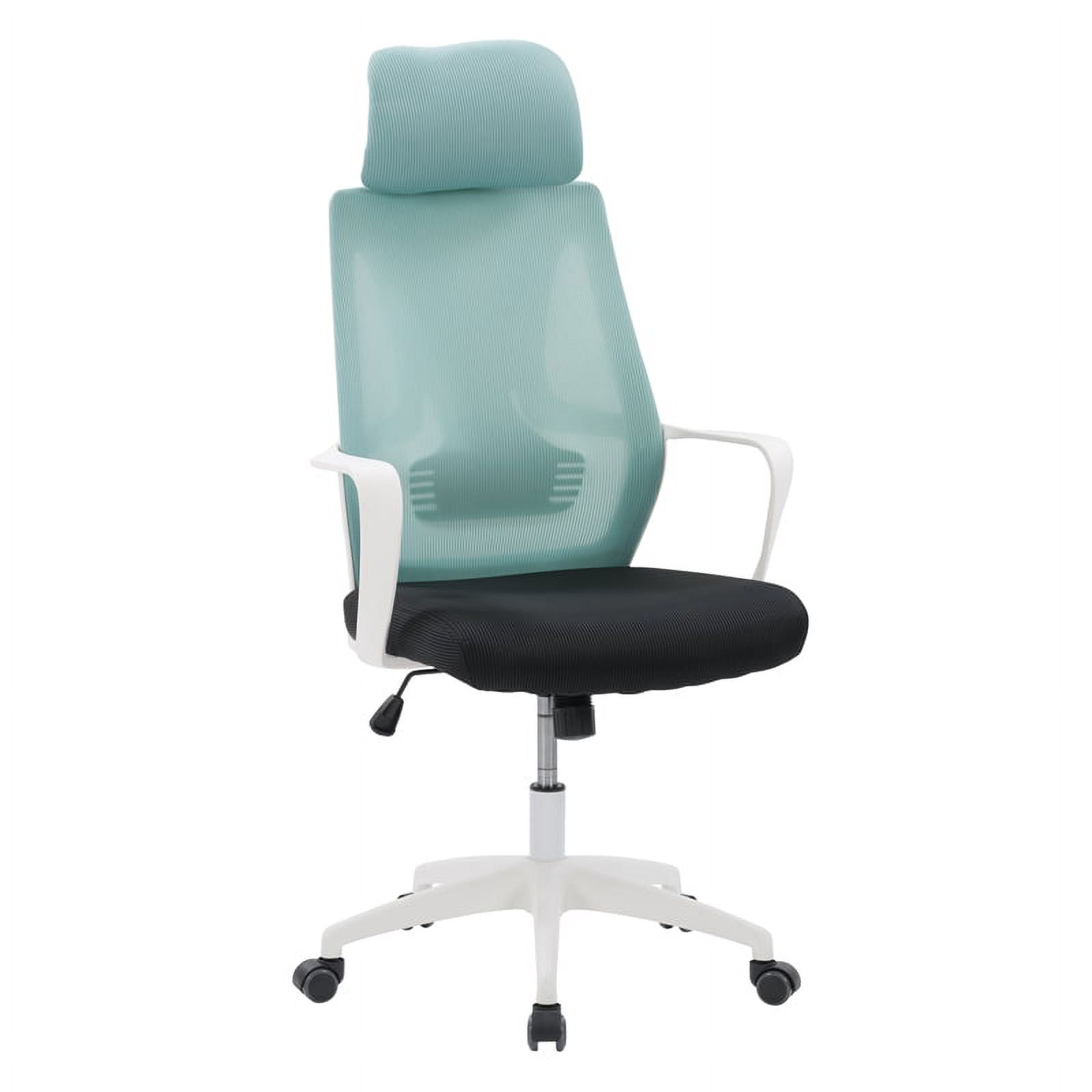 UrbanPro Traditional Fabric Mesh Back Teal Blue and Black Office Chair ...