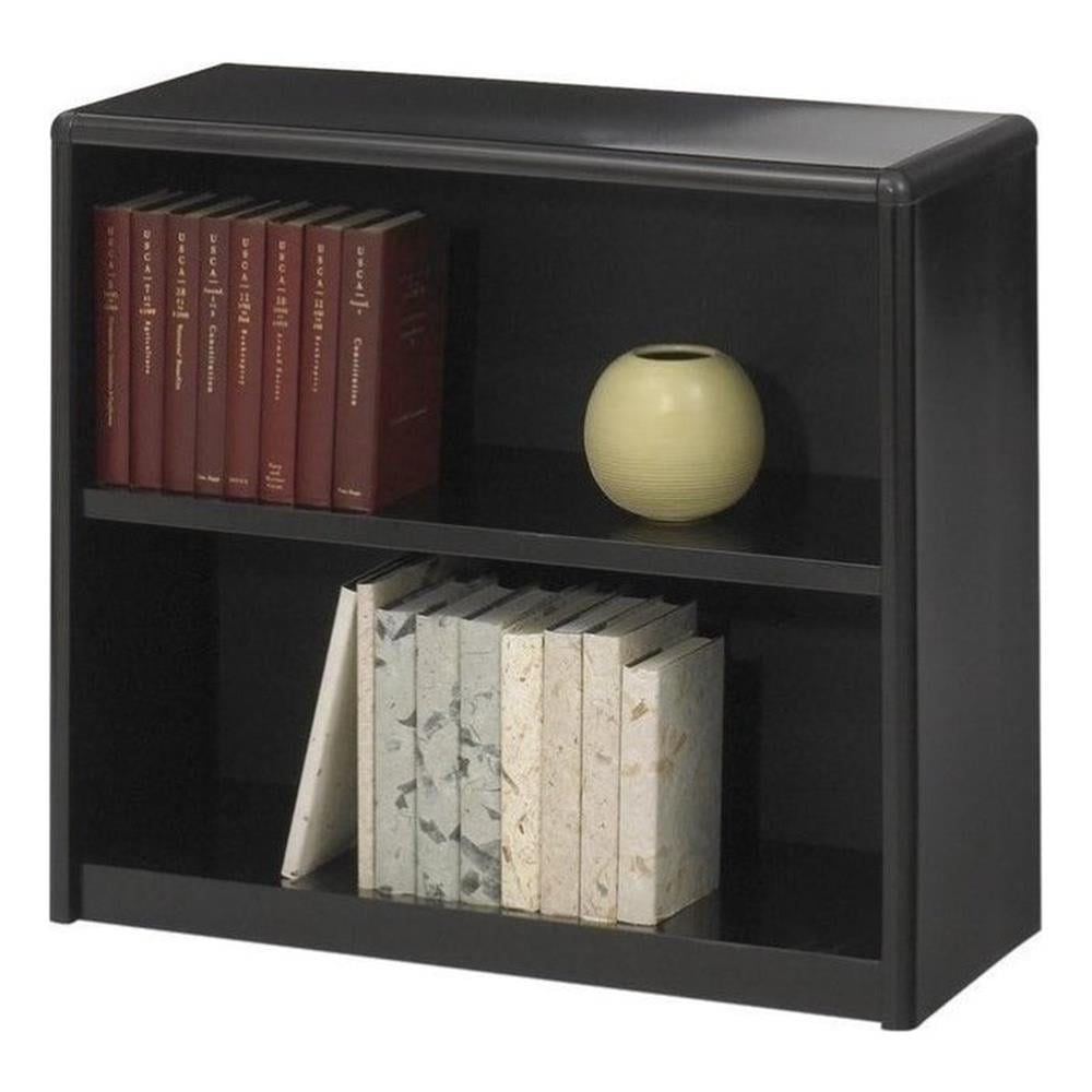 UrbanPro Transitional 2 Shelf Steel Bookcase in Black - Walmart.com