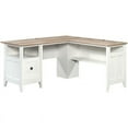 UrbanPro Wooden L-Shaped Computer Desk in Glacier White - Walmart.com