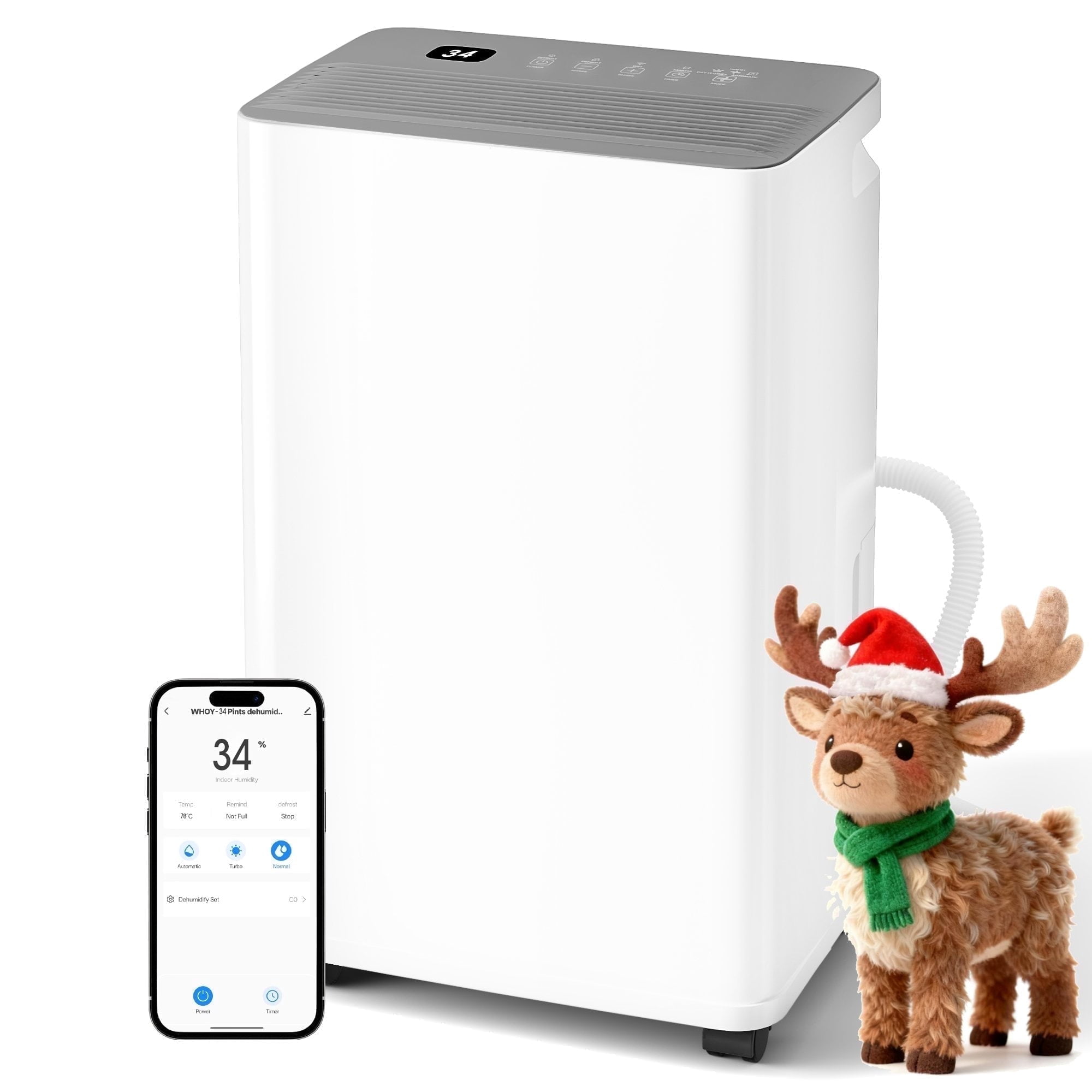 UrbanSync 10-Pint (DOE), Max 35 Pint Smart Dehumidifier with App Remote ...