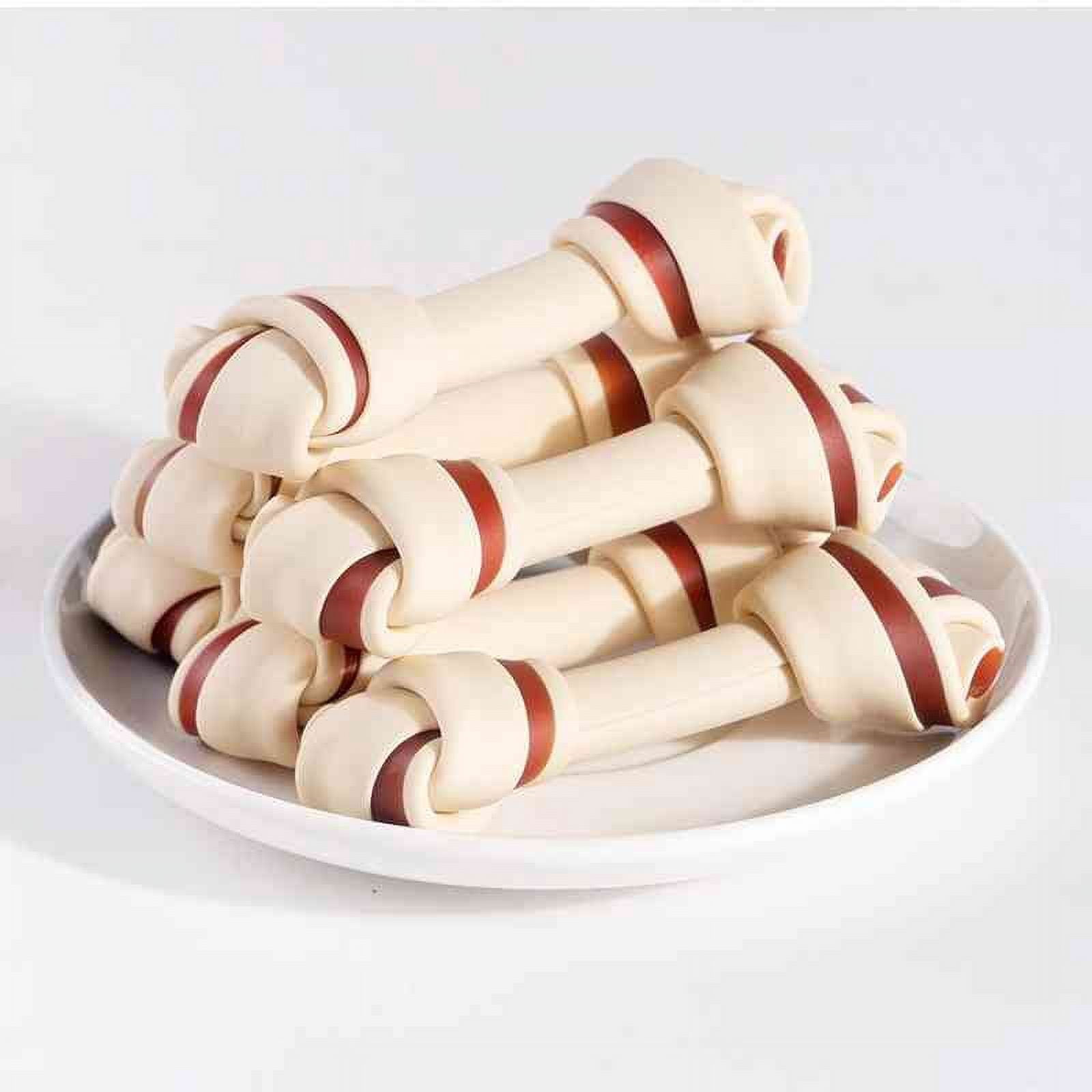 UrbanX Rawhide Free Dog Bones, 4" Real Chicken Wrapped Dog Chew Bones ...