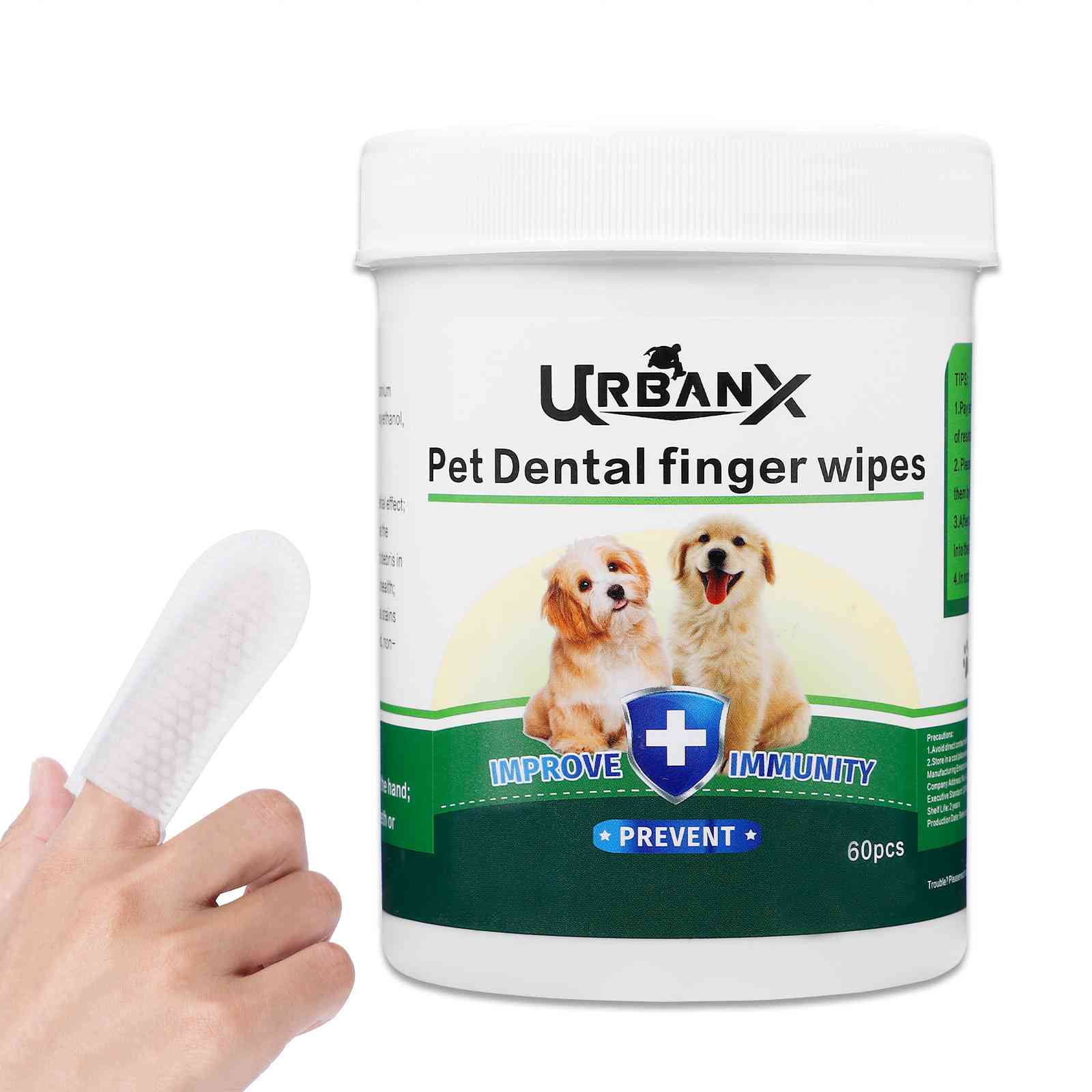 UrbanX Teeth Cleaning Wipes for Taiwan Dog and Other Hound Dogs Dogs ...