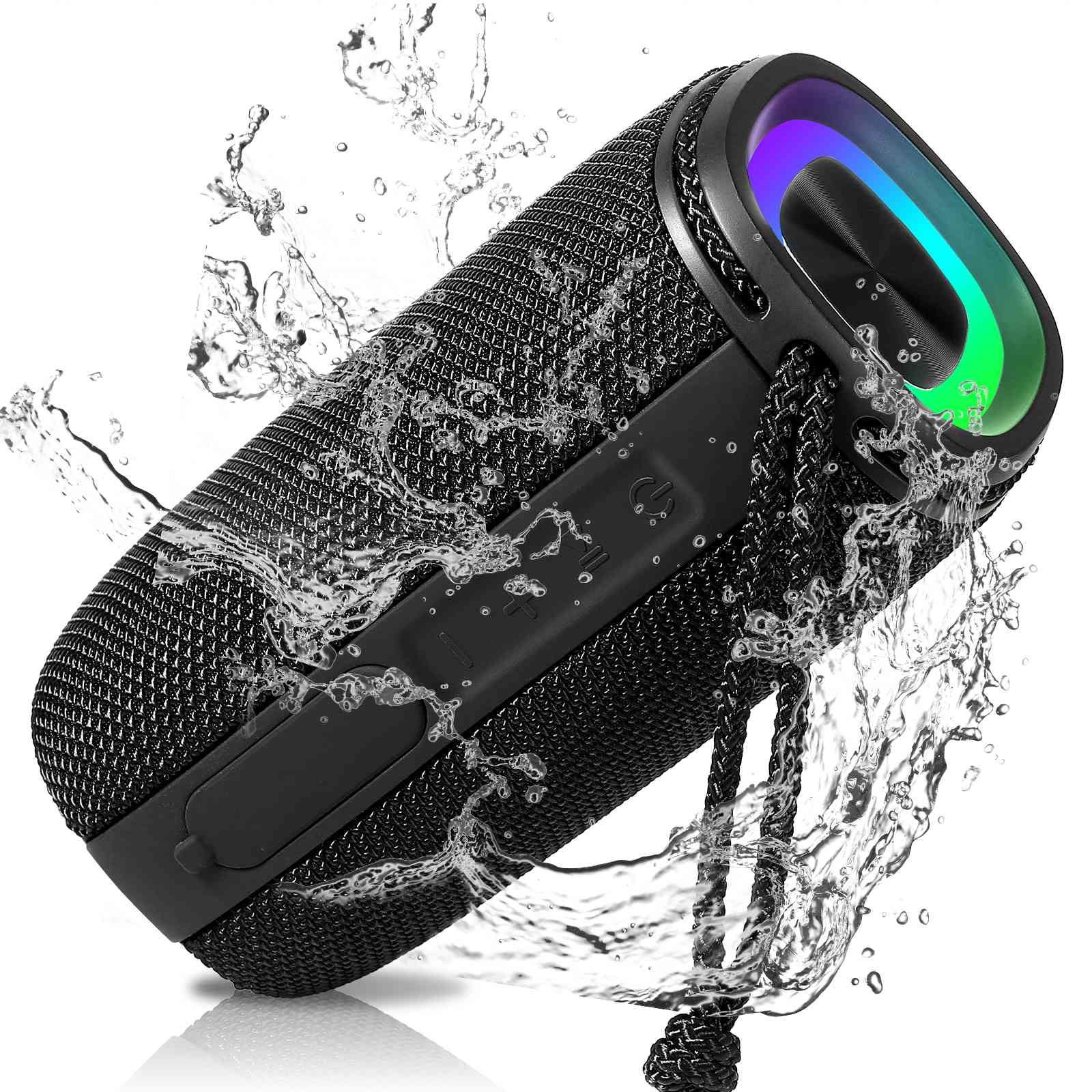 UrbanX X808 Bluetooth Speaker, IPX5 Waterproof Speakers 360° HD Surround Sound with Punchy Bass ...