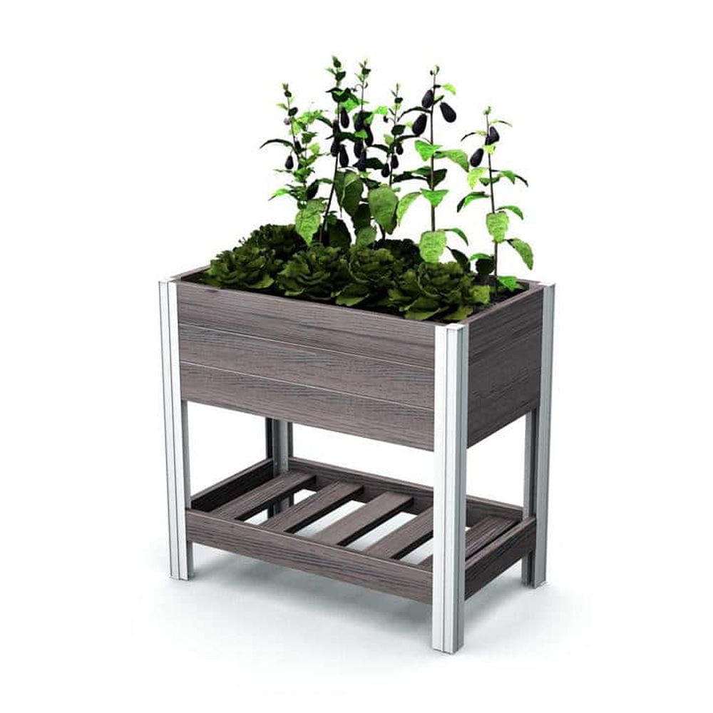 Urbana 31 in. x 18 in. x 29 in. Espresso Brown Vinyl Sprout Farm ...