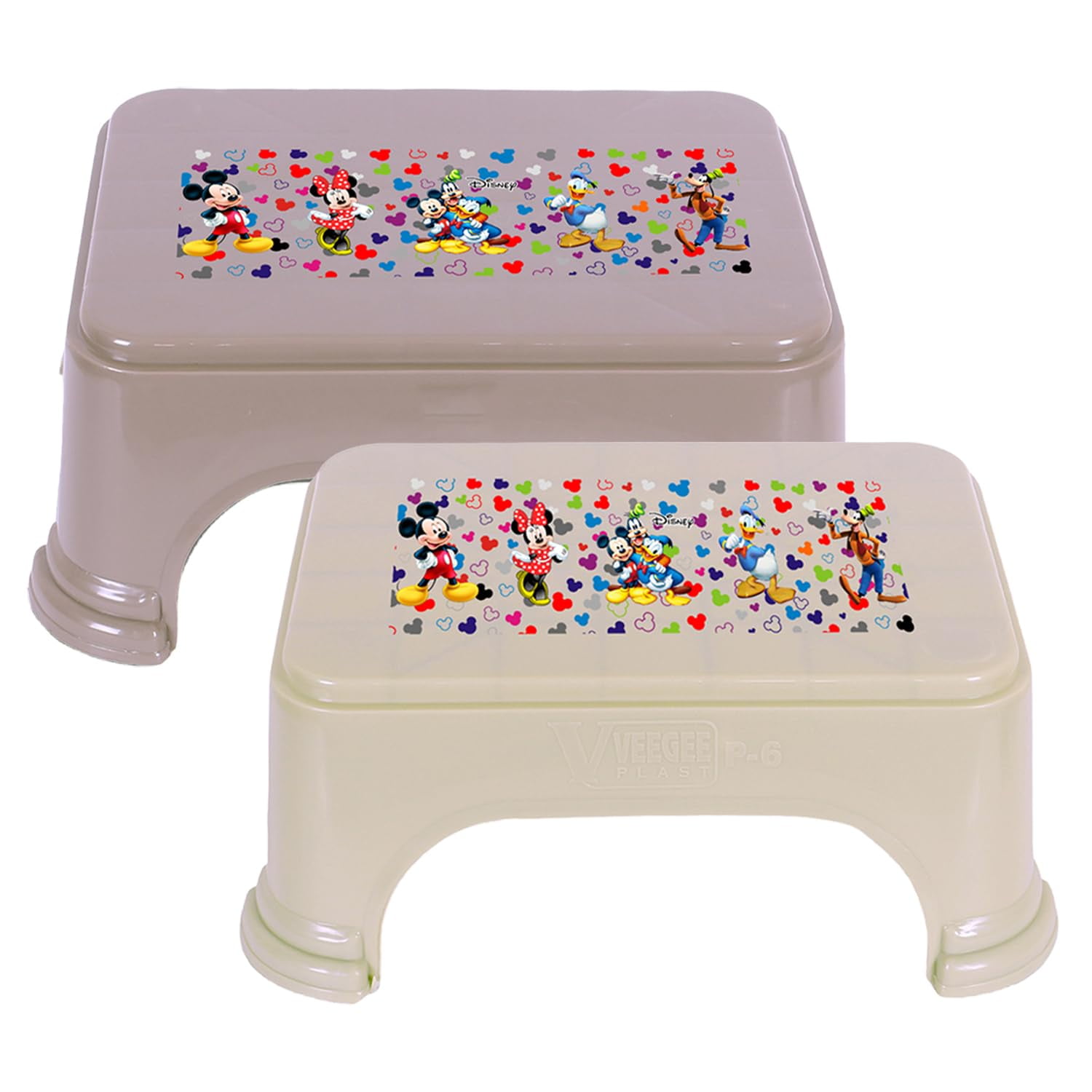 Urbane Home Disney Team Stool Bathroom Square Stool Plastic Stool For ...