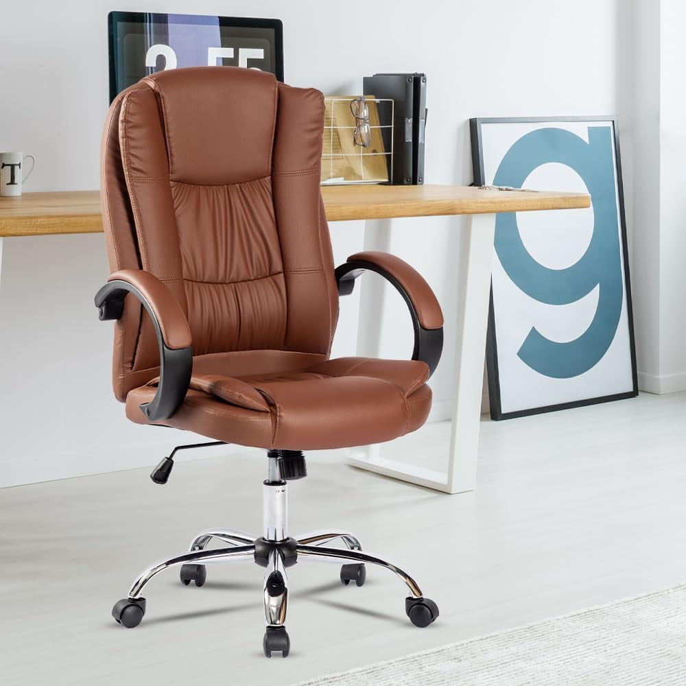 Urbane Home Ergonomic Leather Office Chairs for Work From Home Comes ...