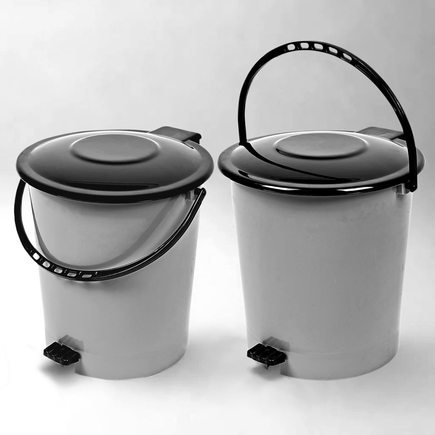 Urbane Home Pack of 2 Pedal Dustbin Dustbin with Lid 10 LTR Garbage Bin ...