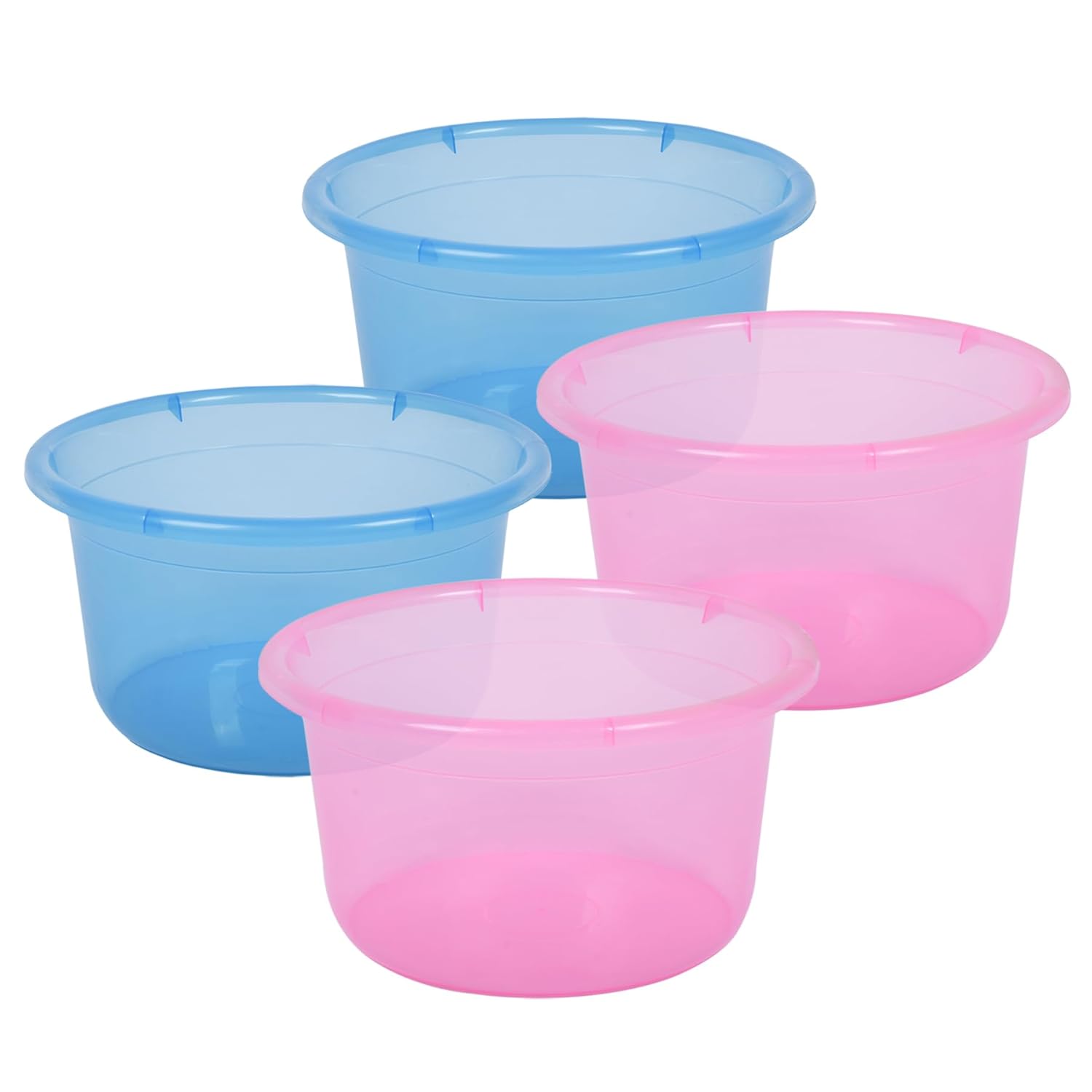 Urbane Home Pack of 4 Bath Tub Washing Tub 25 LTR Multipurpose Bath Tub ...