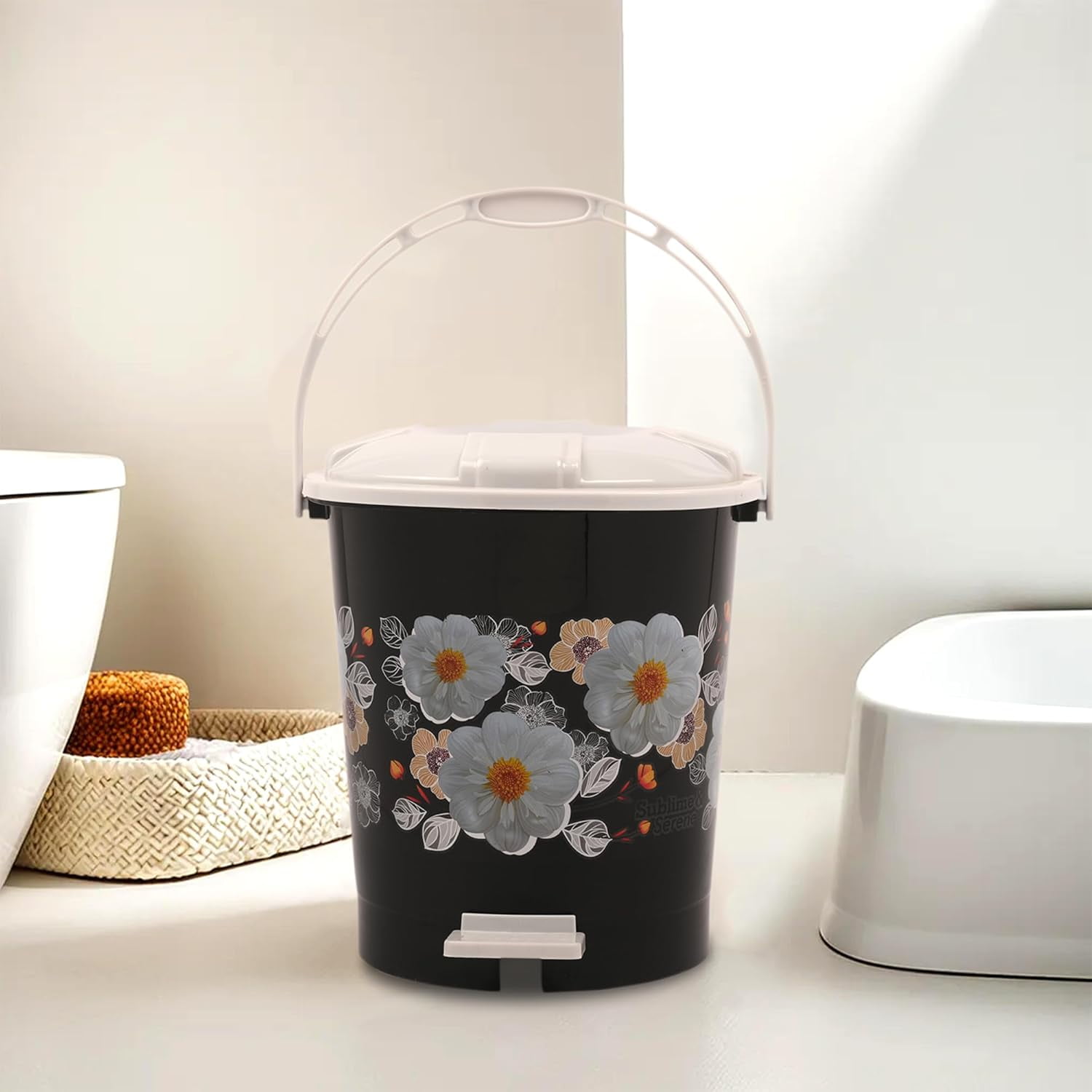 Urbane Home Pedal Dustbin Dustbin for KitchenBathroom 10 Liter Dustbin ...