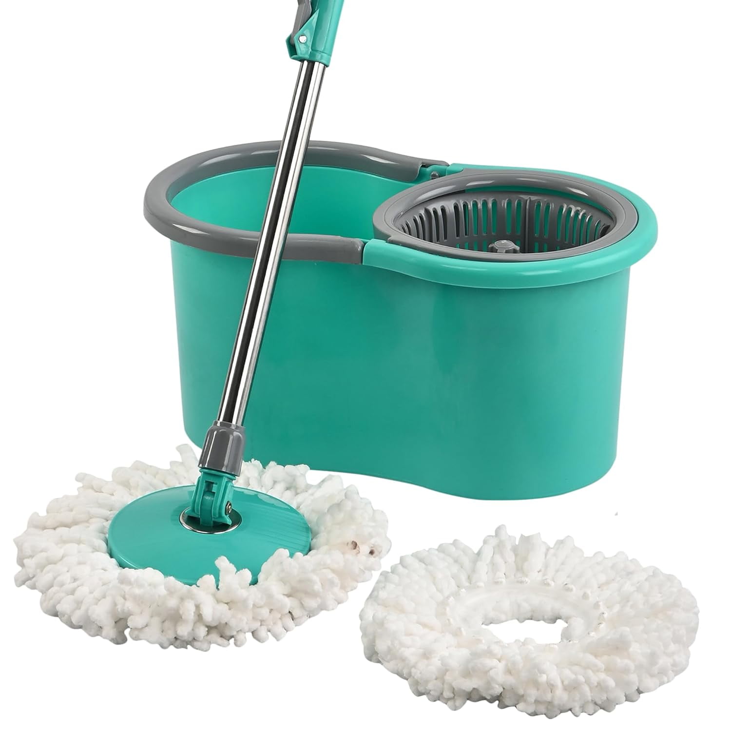 Urbane Home Plastic Spin Mop Bucket Extendable Handle Moppers for ...