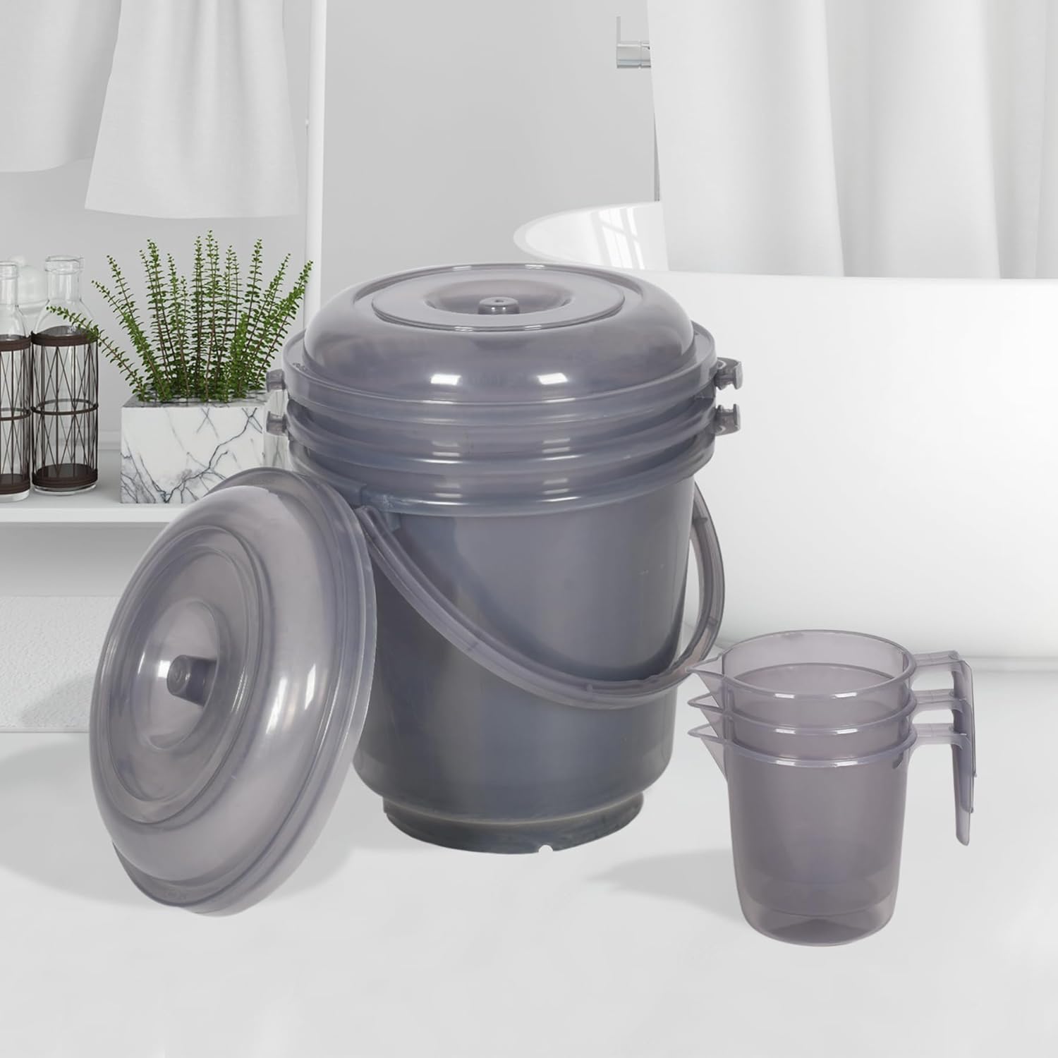 Urbane Home Set of 6 Bathroom Combo Set Modern Bathroom Accessories Set ...
