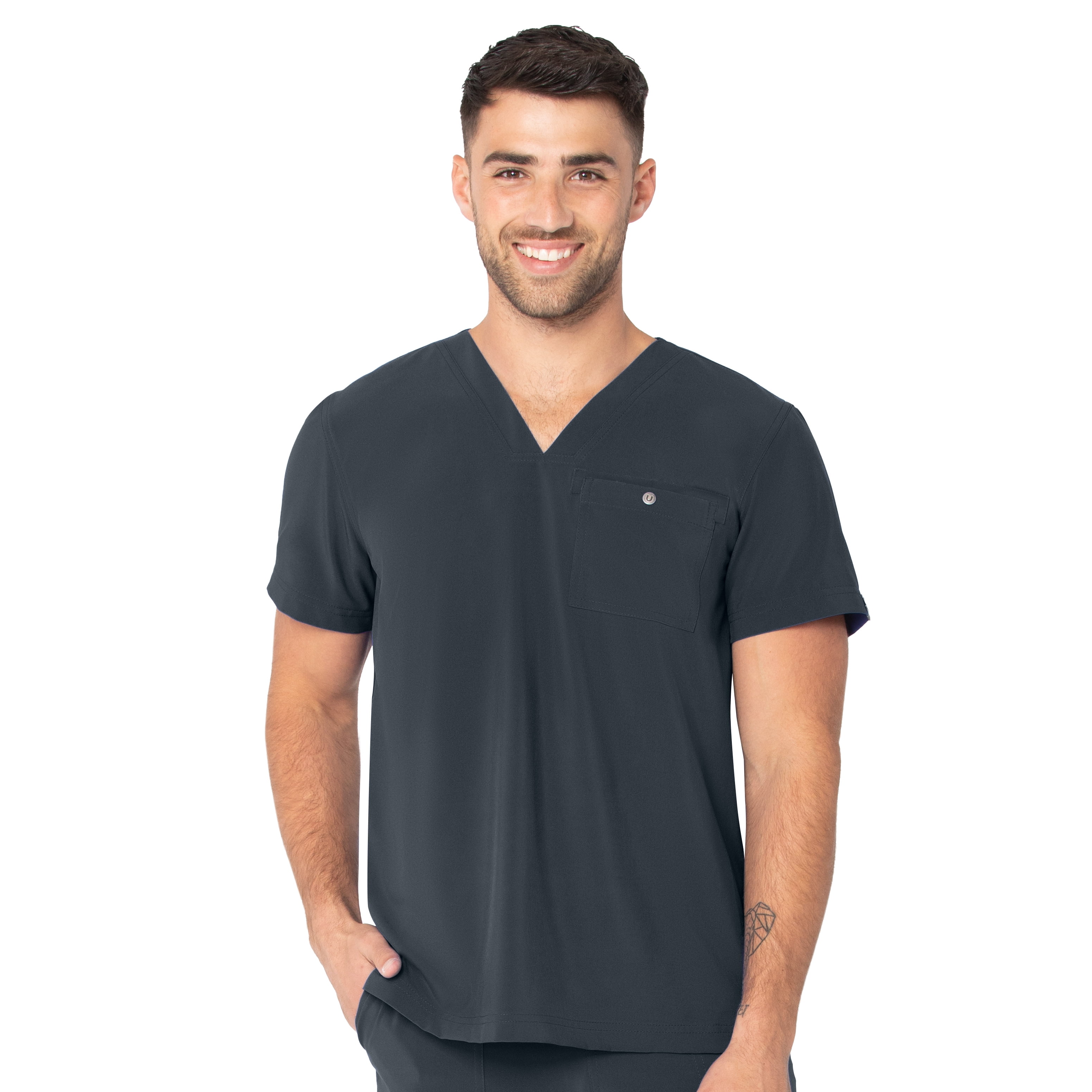 Urbane Performance One-Pocket Tuckable Scrub Top for Men: Modern ...