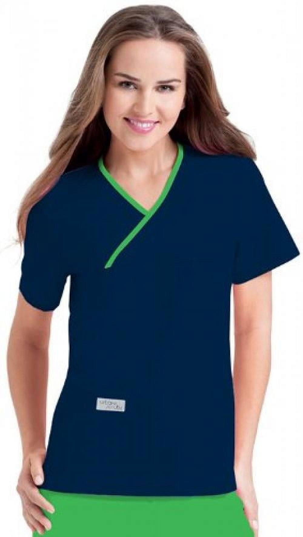 Urbane Urbane Double Pocket Crossover Top Scrub Top - Walmart.com