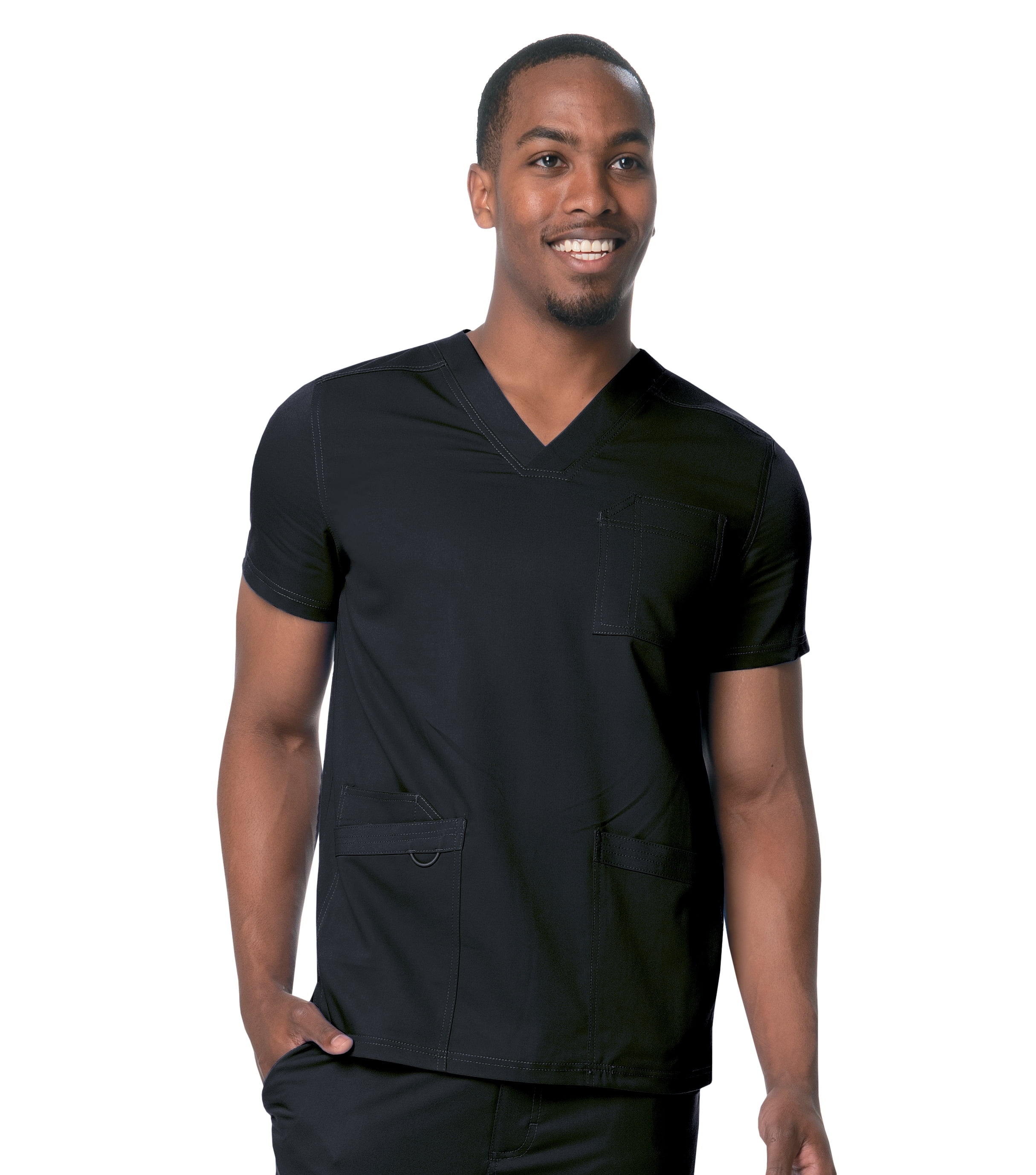 Urbane Ultimate Men's Modern Fit 2-Way Stretch Three Pocket V-Neck ...