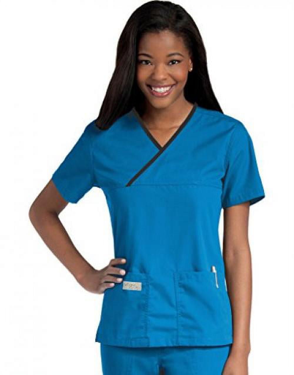Urbane by Landau Women's Double Pocket Crossover Scrub Top, Style 9534 ...