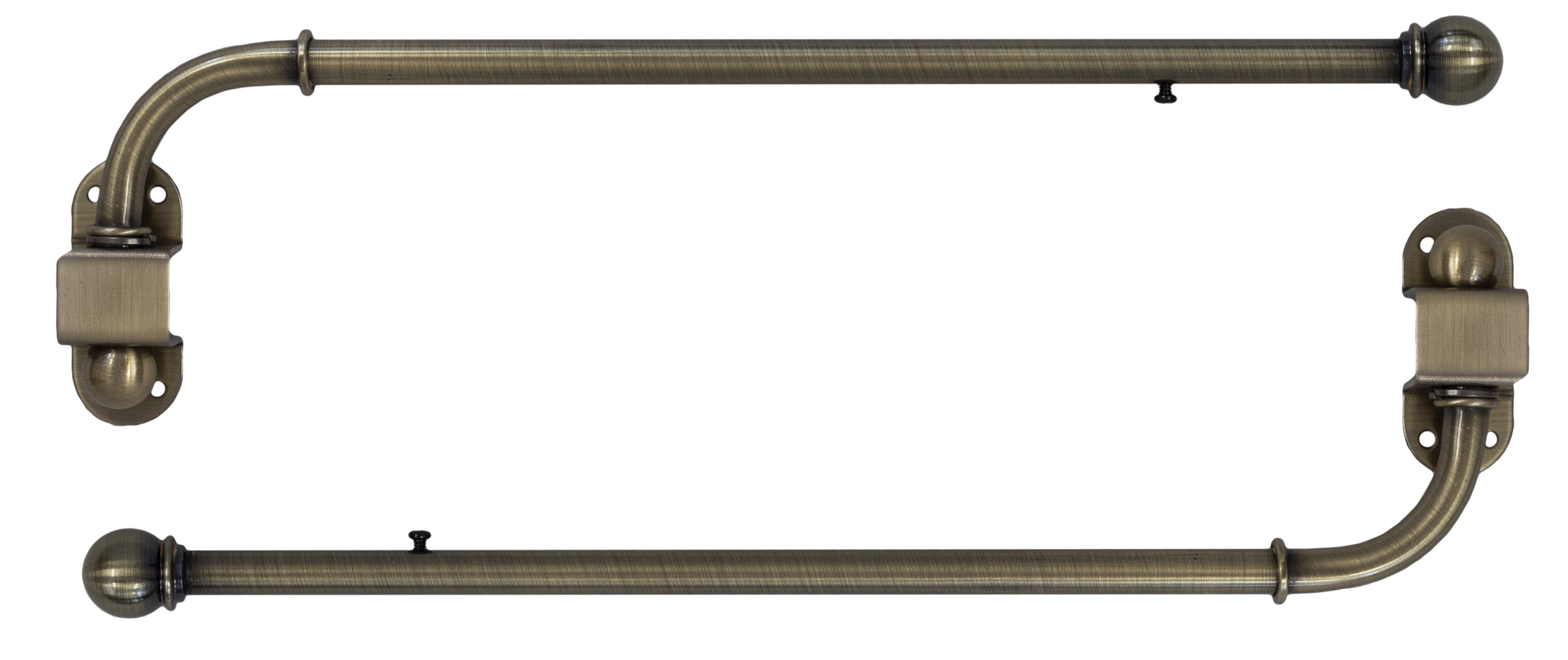 Urbanest 1/2” Adjustable Wall Mounted Swing Arm Rods 14"-24", Antique ...