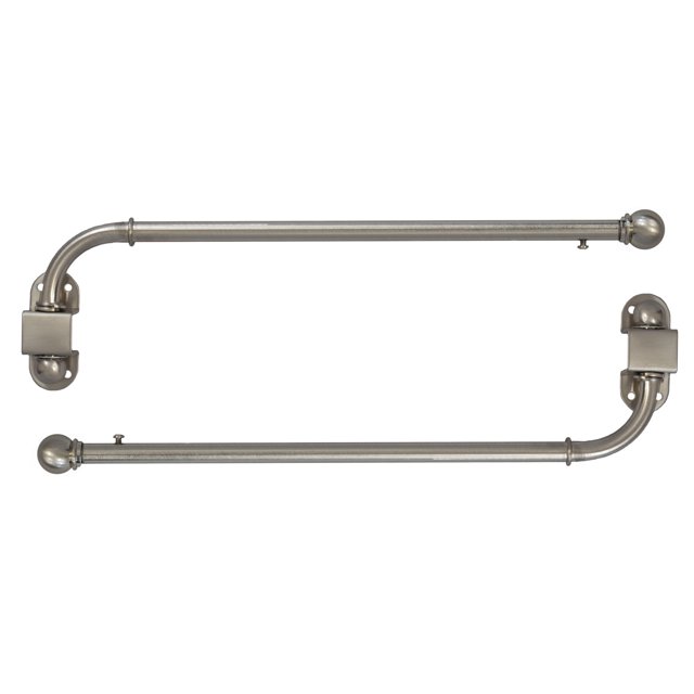 Urbanest 1/2” Adjustable Wall Mounted Swing Arm Rods 14"-24", Brushed ...