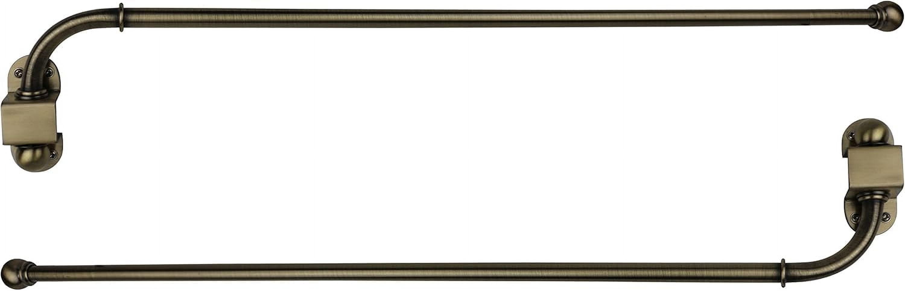 Urbanest 1/2” Adjustable Wall Mounted Swing Arm Rods, 24"-38", Antique ...