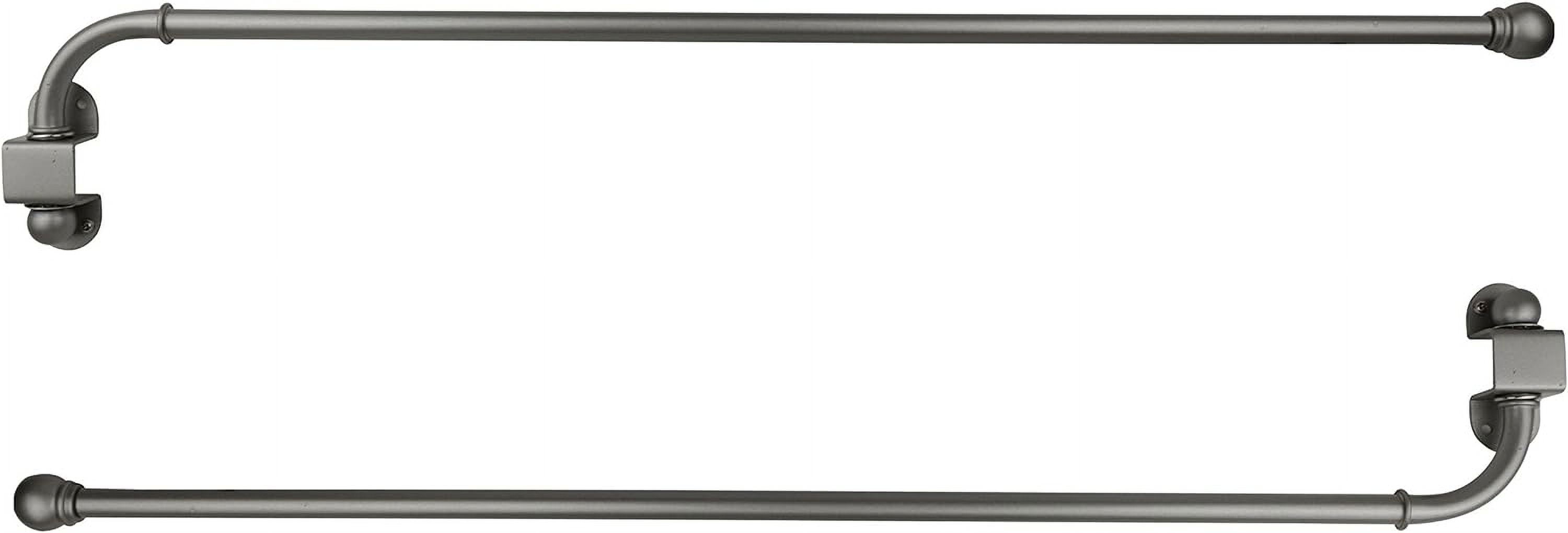Urbanest 1/2” Adjustable Wall Mounted Swing Arm Rods, 24"-38", Pewter ...