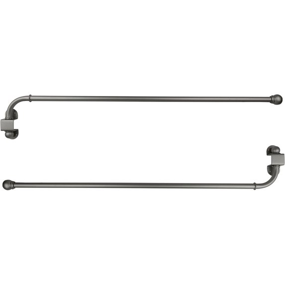 Urbanest 1/2” Adjustable Wall Mounted Swing Arm Rods, 24"-38", Pewter ...