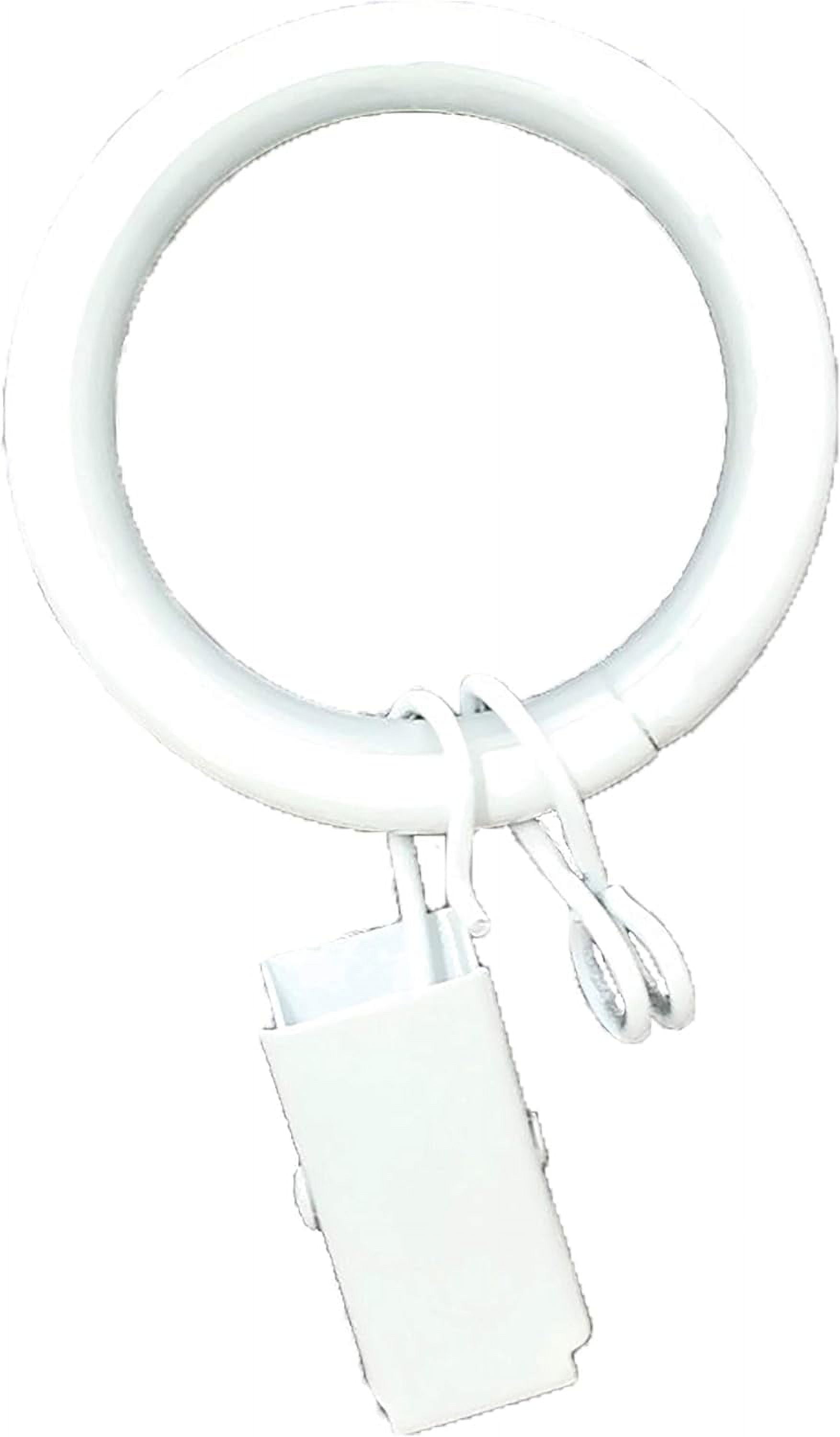 Urbanest 1.25" Quiet Smooth Drapery Curtain Rod Rings for 1" Rod with ...