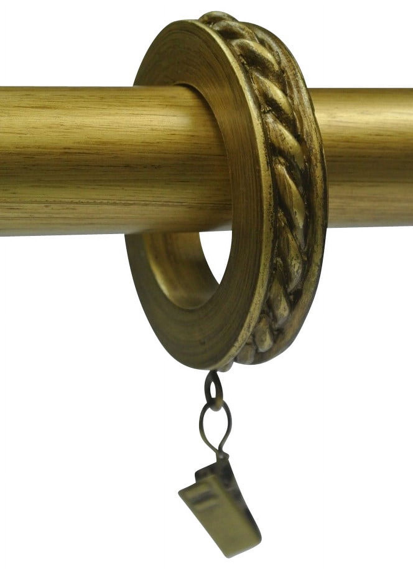 Urbanest 1 3/4" Rope Designer Curtain Rings, Renaissance Gold, Set of 7 ...