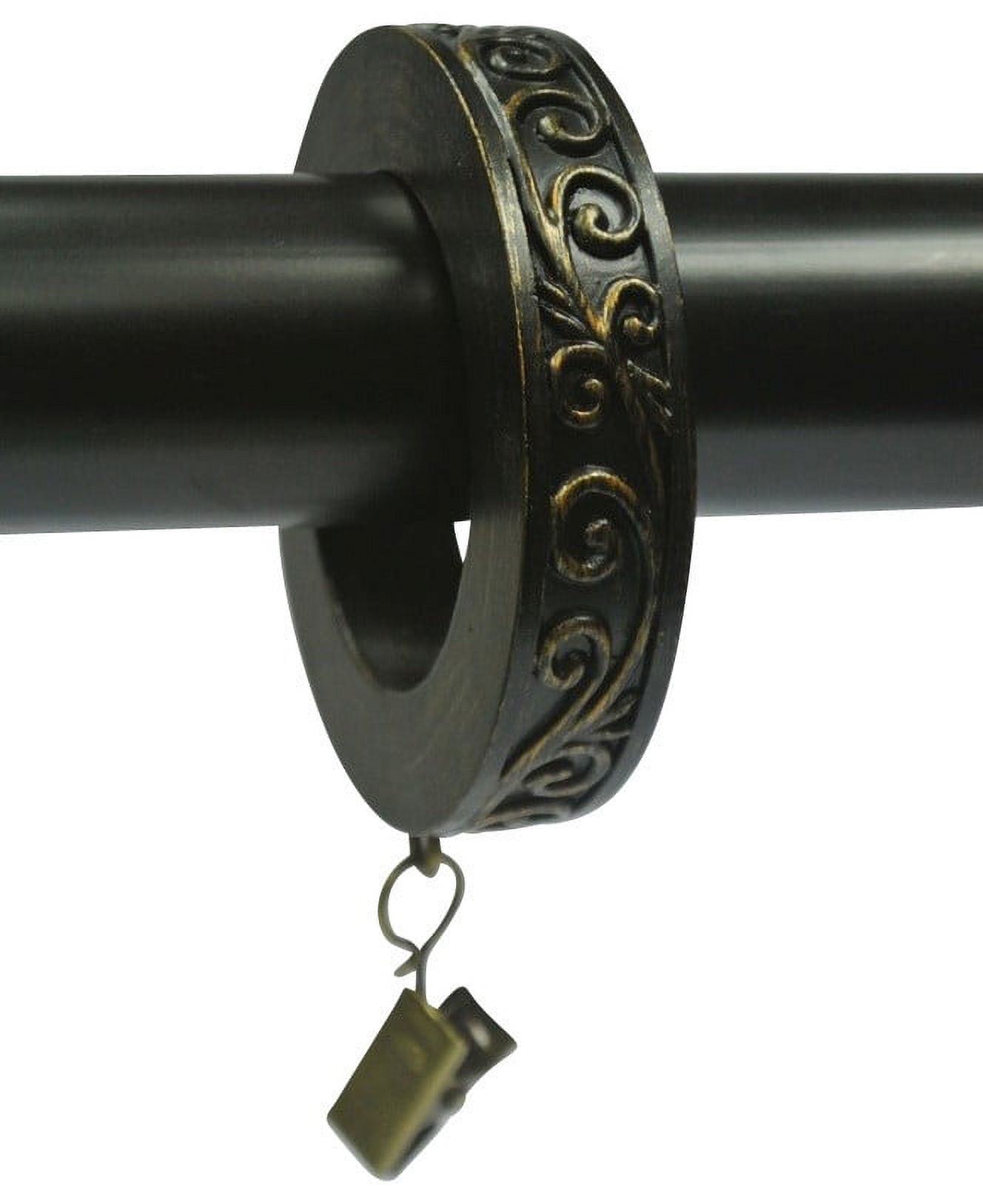 Urbanest 1 3/4" Scroll Designer Curtain Rings, Burnt Gold, Set of 14 ...