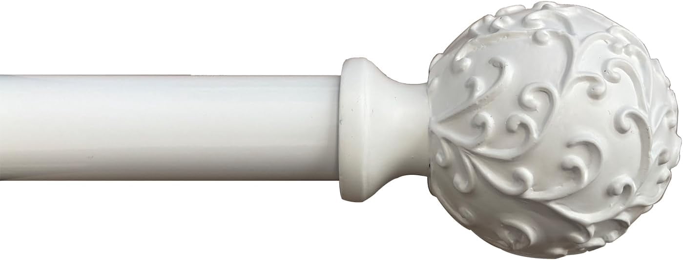 Urbanest 1-inch Diameter Vine Scroll Ball Adjustable Single Drapery ...