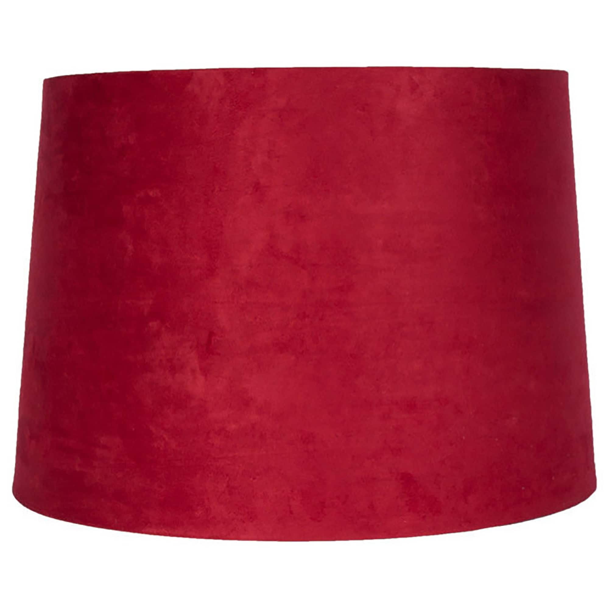 Urbanest Suede Style Lamp Shade, 14", Red, Hardback, 150 Watts Maximum ...