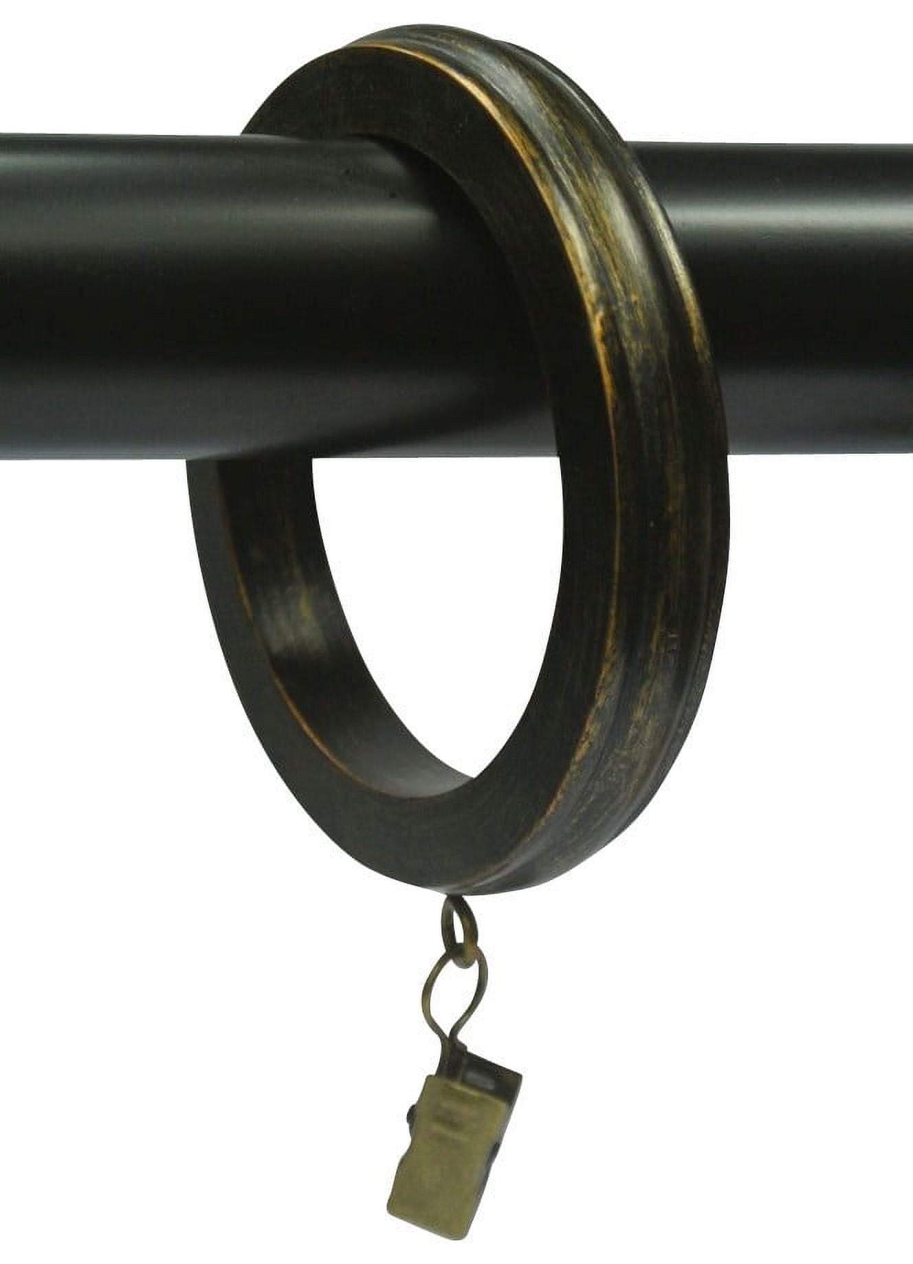 Urbanest 2 1/2" Banded Designer Curtain Rings, Burnt Gold, Set of 4 ...