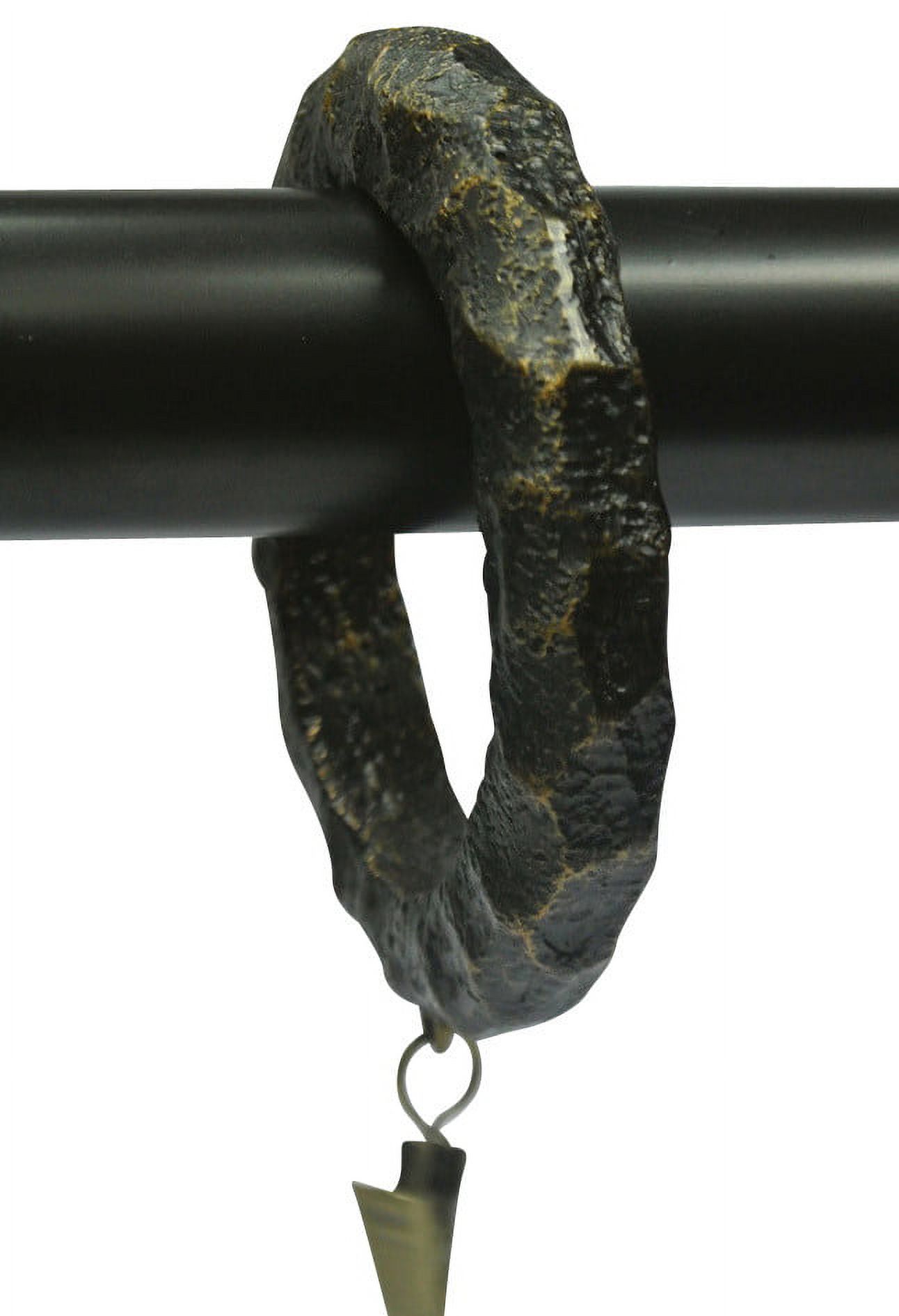 Urbanest 2 1/2" Hammered Designer Curtain Rings, Burnt Gold, Set of 8 ...