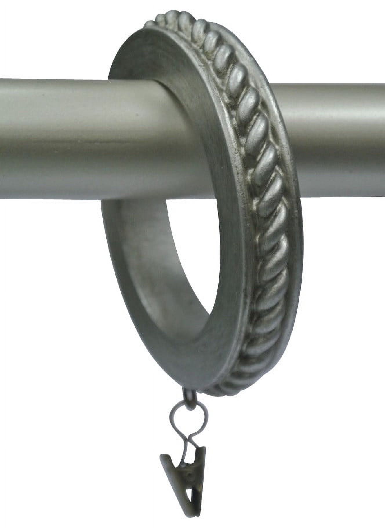 Urbanest 2 1/2" Rope Designer Curtain Rings, Pewter, Set of 4 - Walmart.com