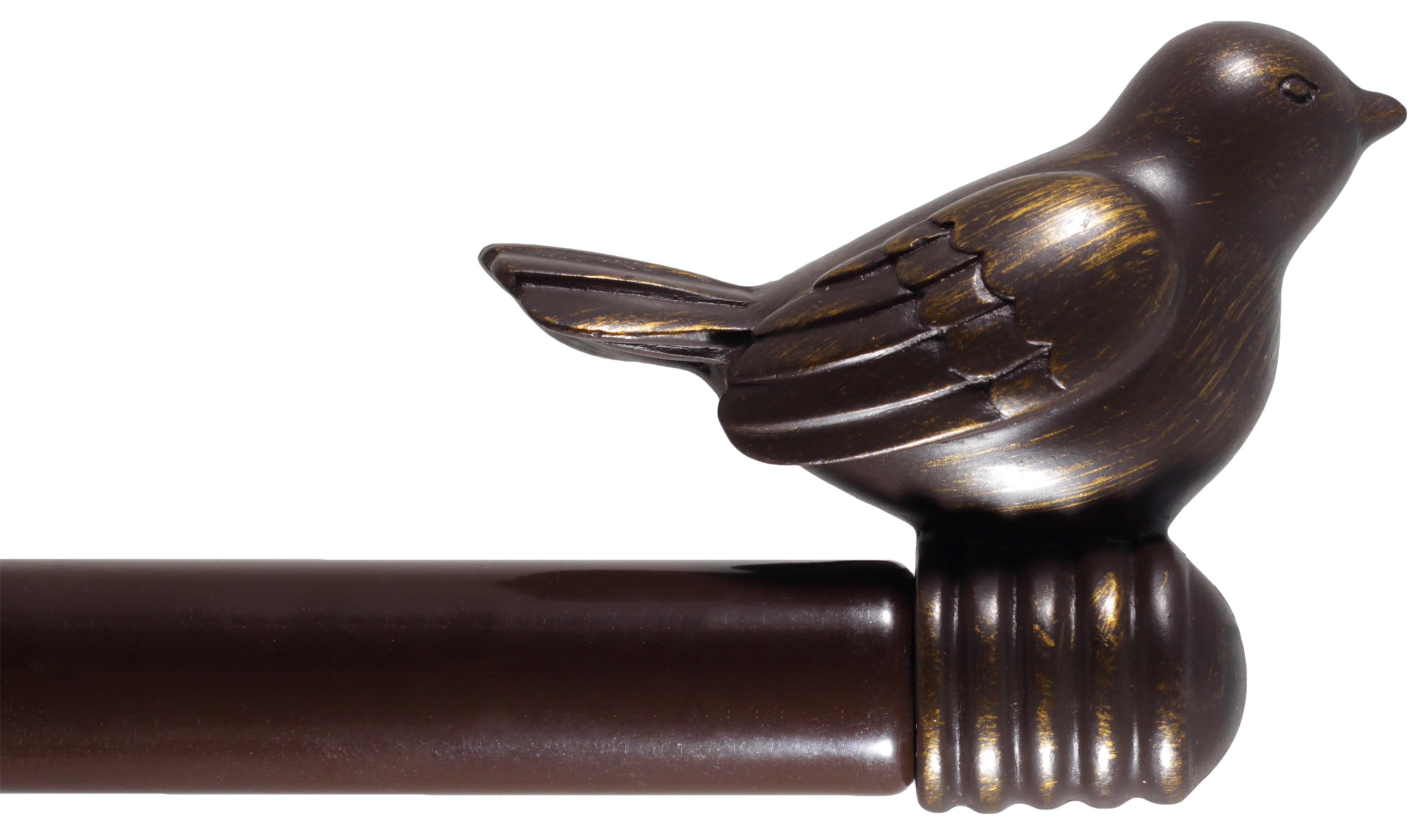 Urbanest 3/4" Bird Adjustable Curtain Rod, Bronze With Gold, 48"-84 ...