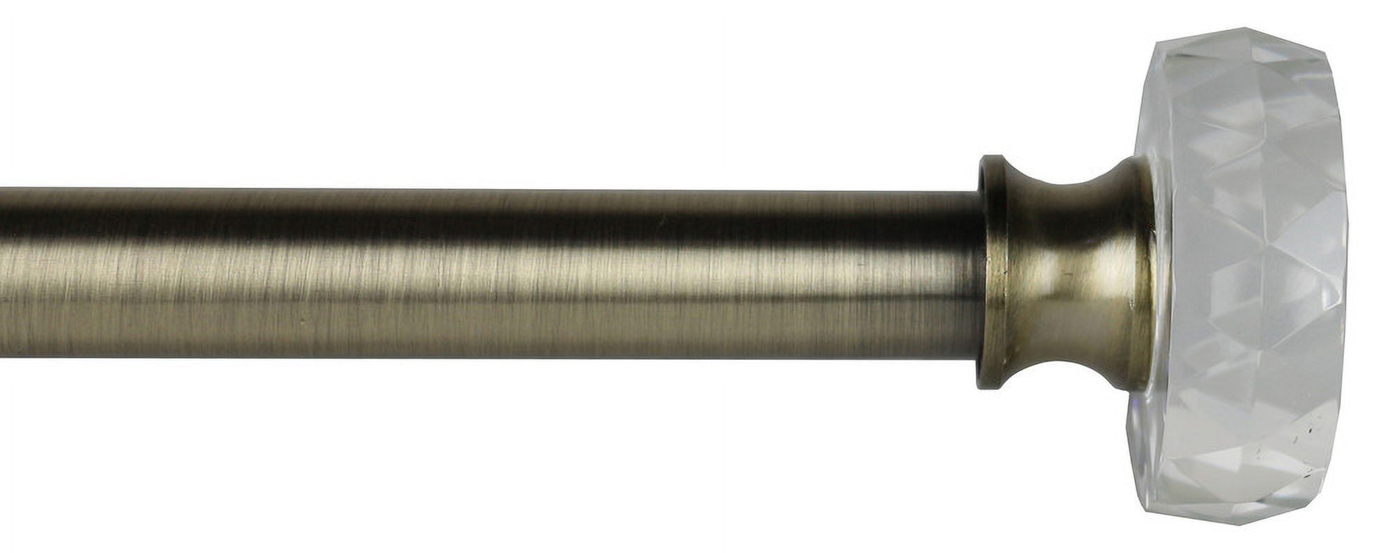 Urbanest 3/4" Diameter Cut Crystal Disc Drapery Rod, Antique Brass, 48 ...